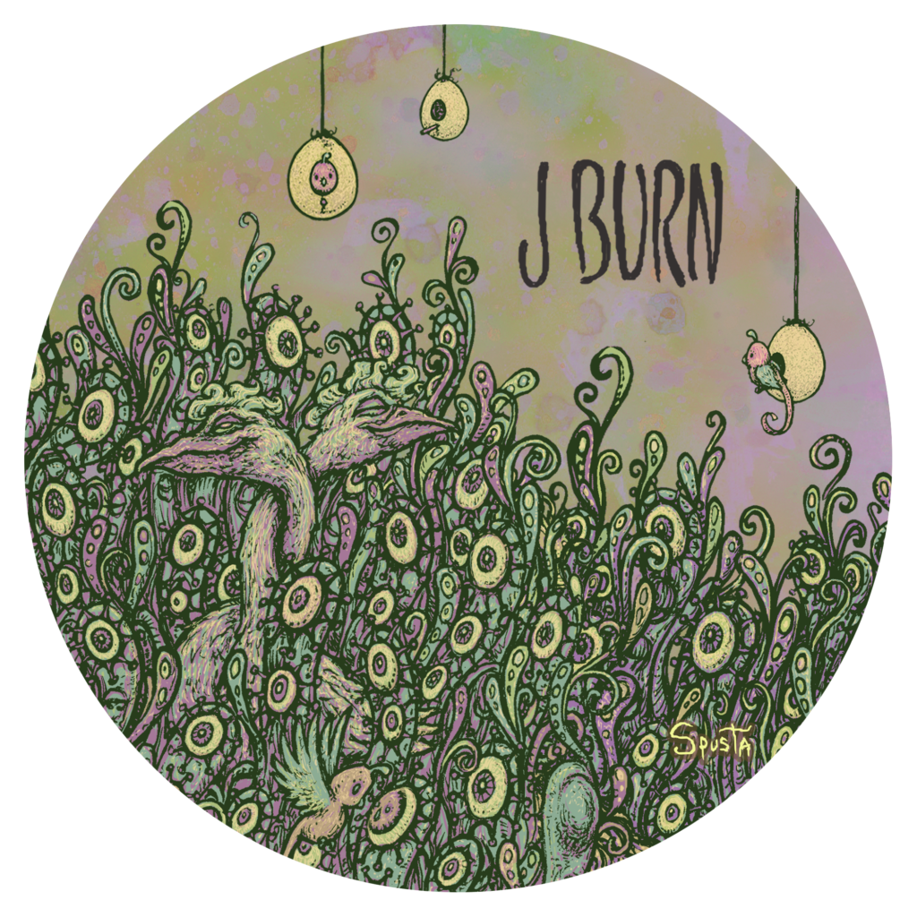 Birds from Randomly Banded - 4" Circle Sticker - J Burn